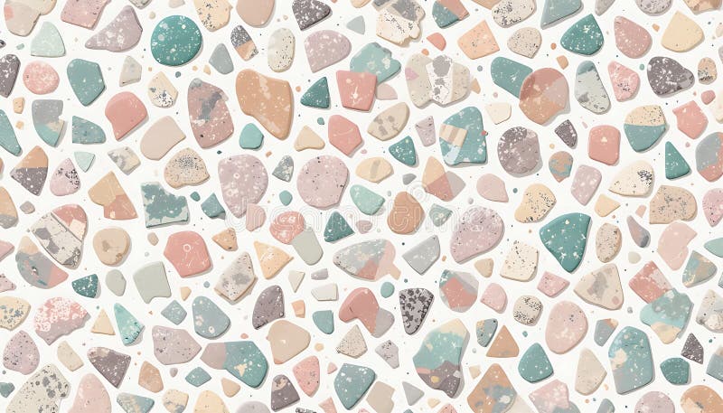Terrazzo Style Tile Pattern with Pastel Colors and Speckled Texture ...