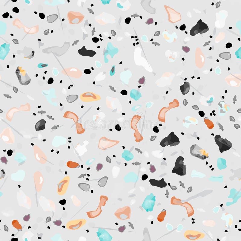 Terrazzo Texture Vector. Flooring Seamless Pattern Stock Vector ...