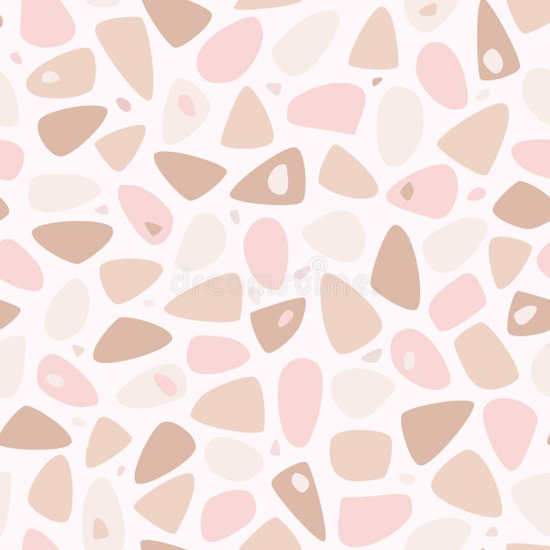 Terrazzo Vector Seamless Pattern. Granite Mosaic, Marble, Stones, Rocks ...