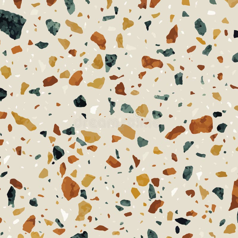 Terrazzo seamless pattern stock vector. Illustration of palette - 180896886