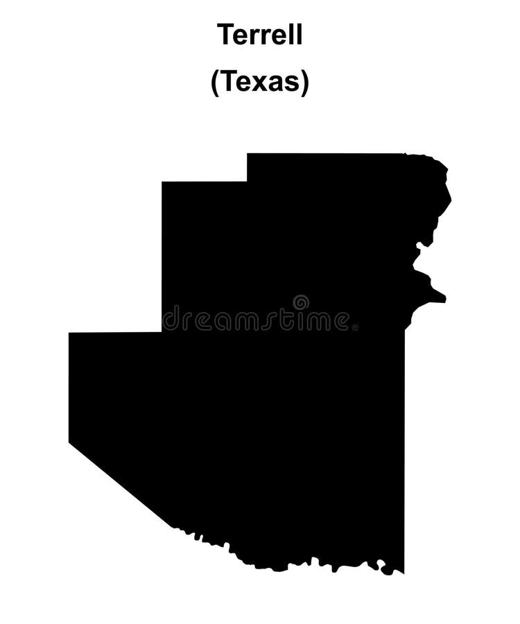 Terrell outline map stock illustration. Illustration of silhouette ...