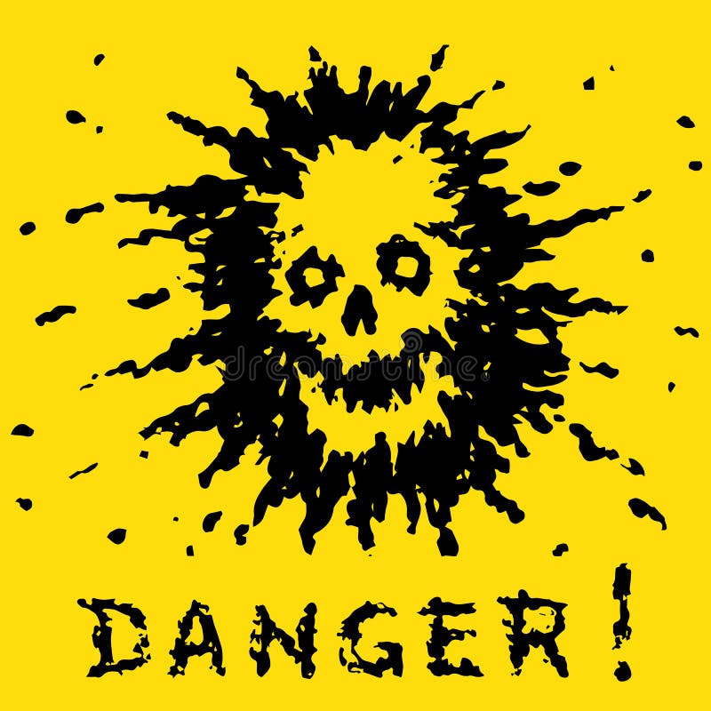 Terrible Blot Skull. Vector Illustration Stock Vector - Illustration of ...