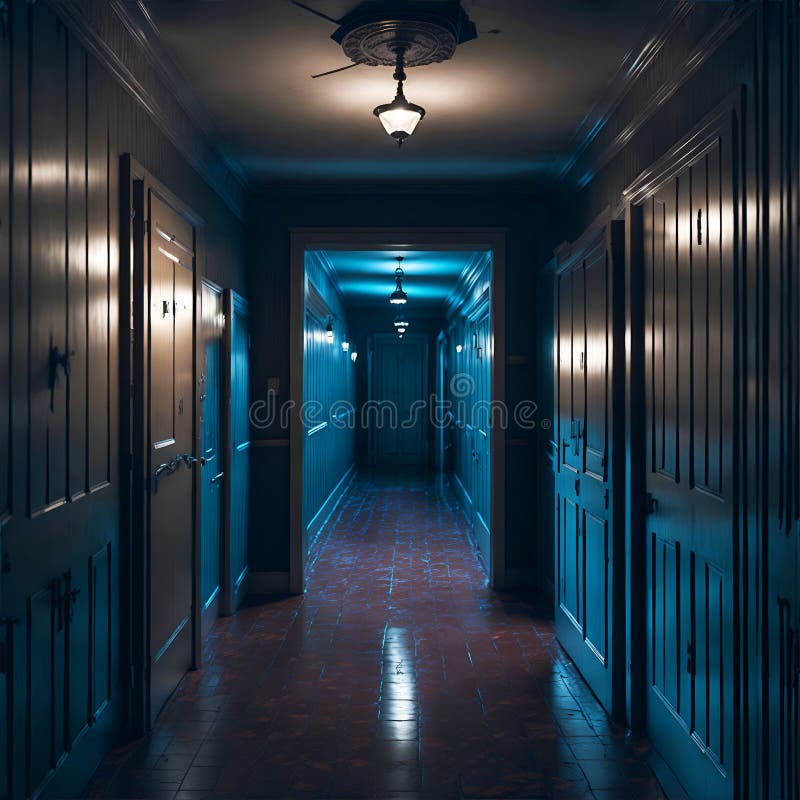 Terrible corridor stock illustration. Illustration of design - 292053293