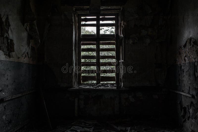 Terrible destroyed room stock photo. Image of downtrodden - 93341026