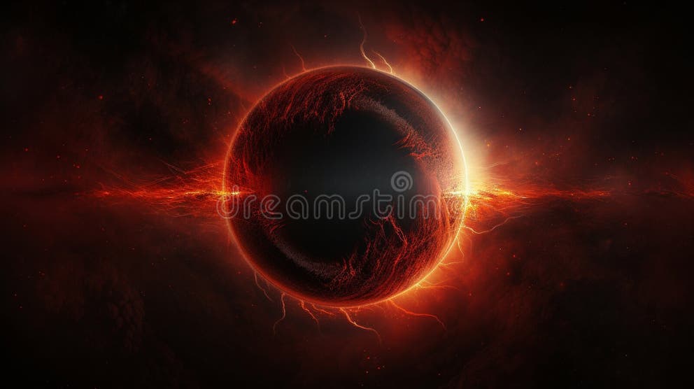 The Terrible Eclipse of the Red Moon Stock Illustration - Illustration ...