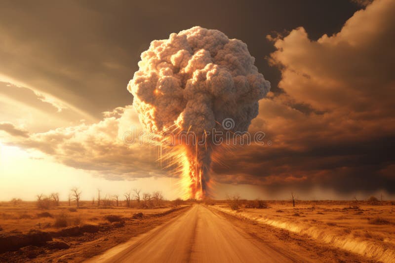 Terrible Hydrogen Bomb Explosion. Nuclear Bomb Explosion with a ...