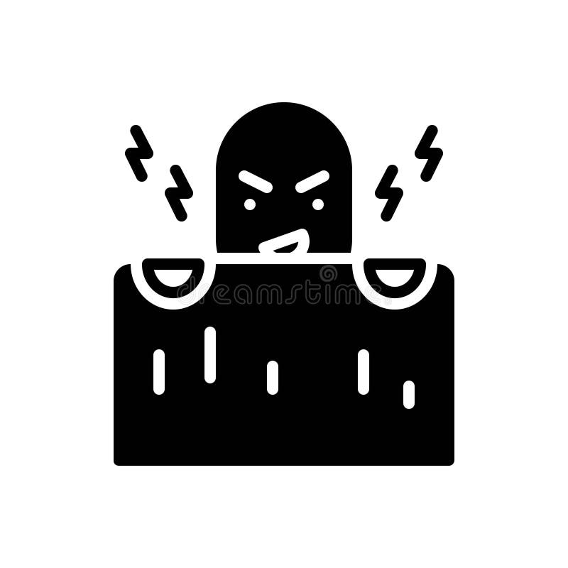 Black Solid Icon for Terrible, Dreadful and Awful Stock Vector ...