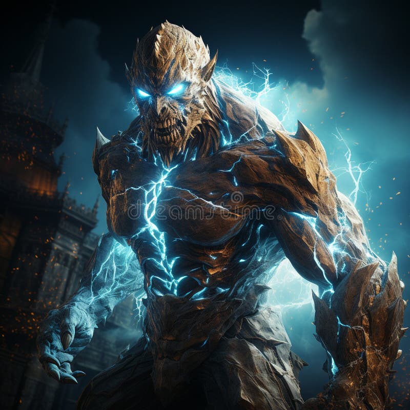 A Terrible and Mysterious Monster Exuding Mysterious Energy Stock ...