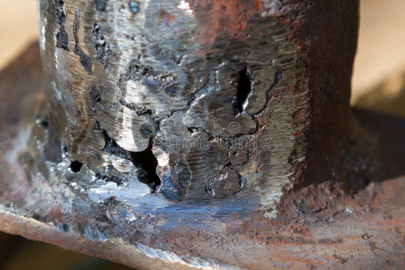Bad pipe welding stock image. Image of iron, plant, joint - 144498111