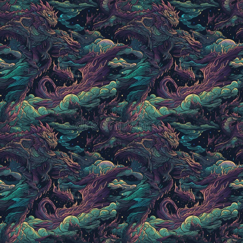 Giant Sea Serpent Attacking a Ship. Fantasy Concept , Illustration ...