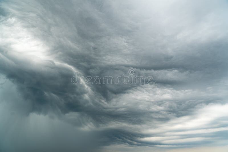 Terrible Storm Clouds, the Beginning of a Hurricane Stock Photo - Image ...