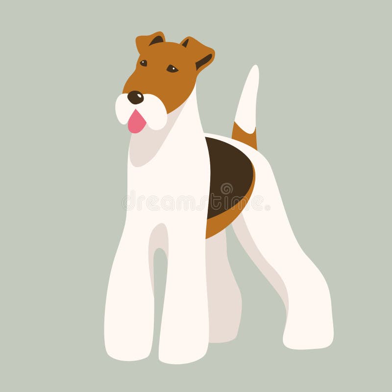 Terrier Dog,vector Illustration, Front View Stock Vector - Illustration ...