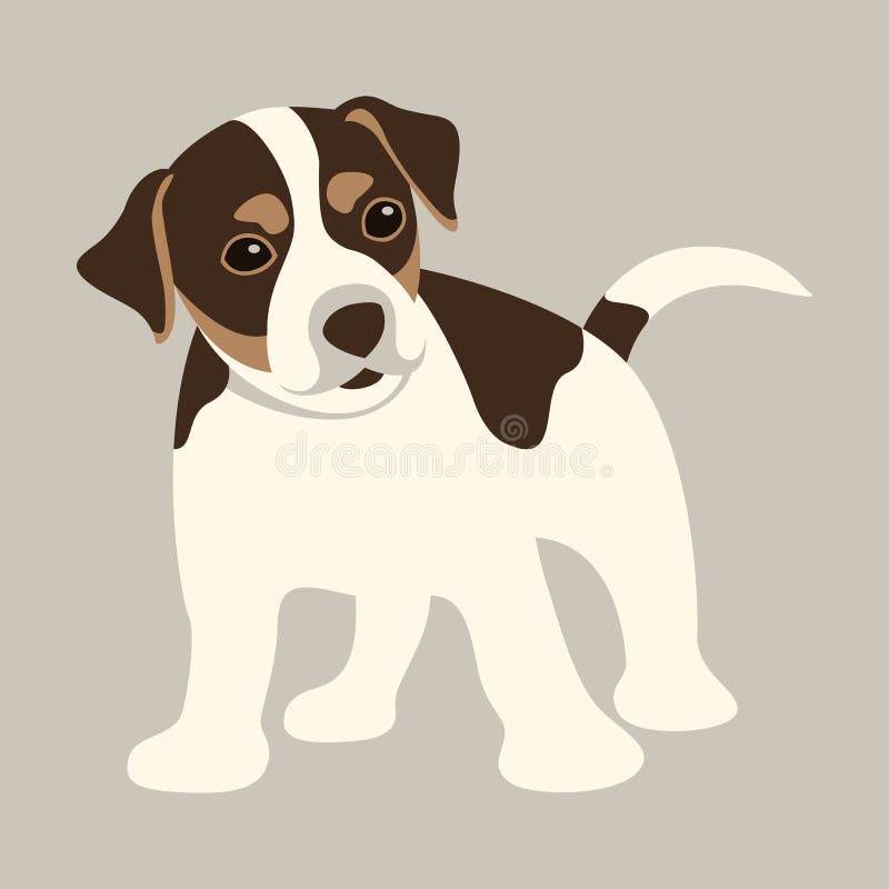 Terrier Puppy Vector Illustration Flat Style Front Stock Vector ...