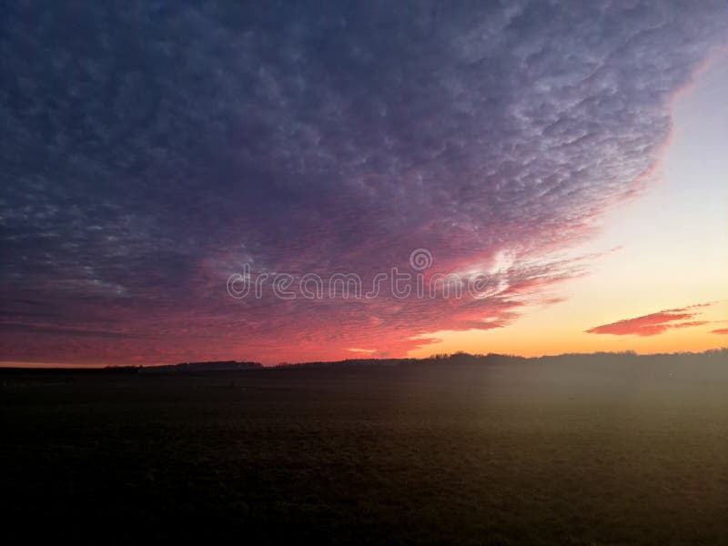 Terrific Sunset. Monster Clouds Stock Photo - Image of dusk, full ...