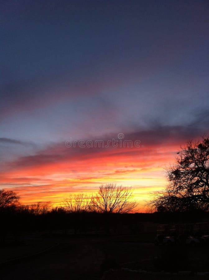 A Terrific Texas Sunset! Incredible Nature! Stock Photo - Image of ...