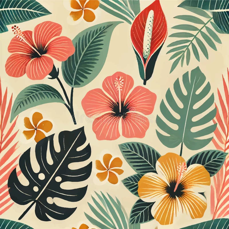 Terrifically Tropical Print Design in Vector Stock Vector ...