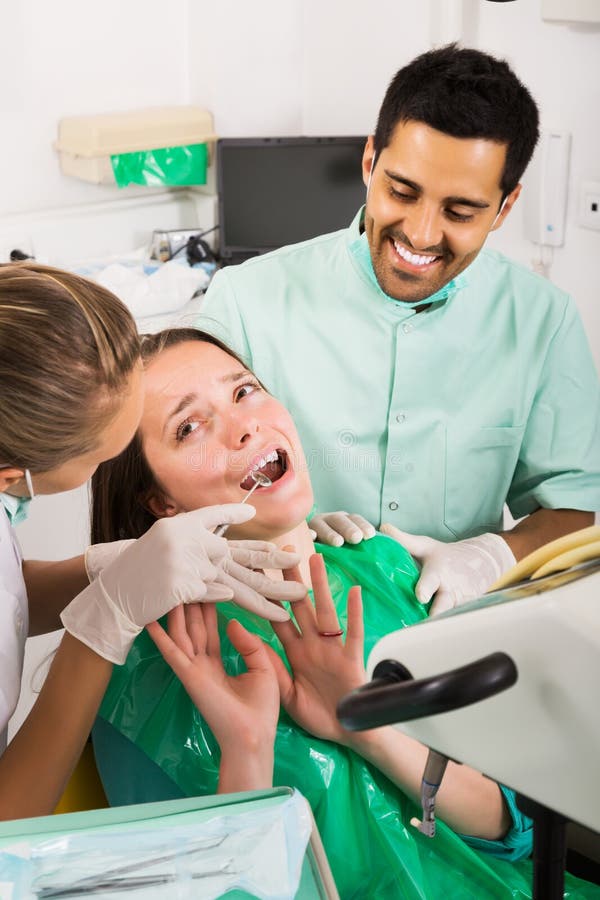 Terrified Client and Dental Clinic Stock Image - Image of dread, clinic ...
