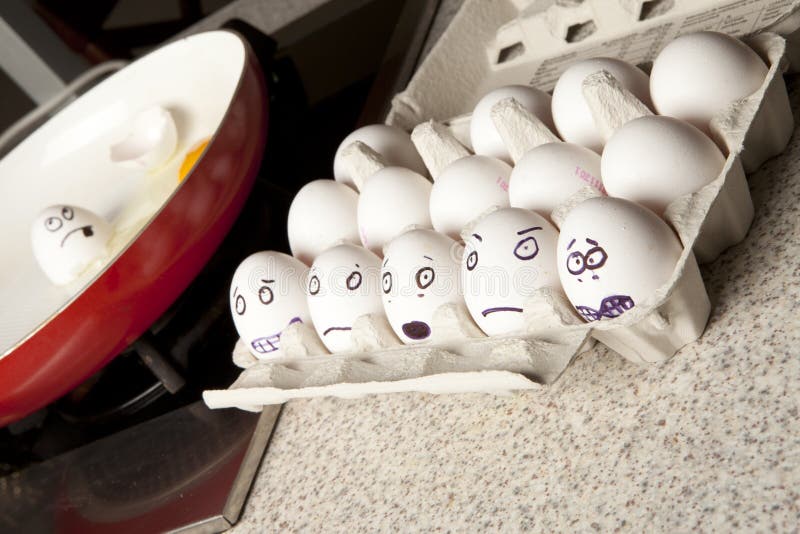 Terrified eggs stock photo. Image of boil, fright, eggs - 22402486