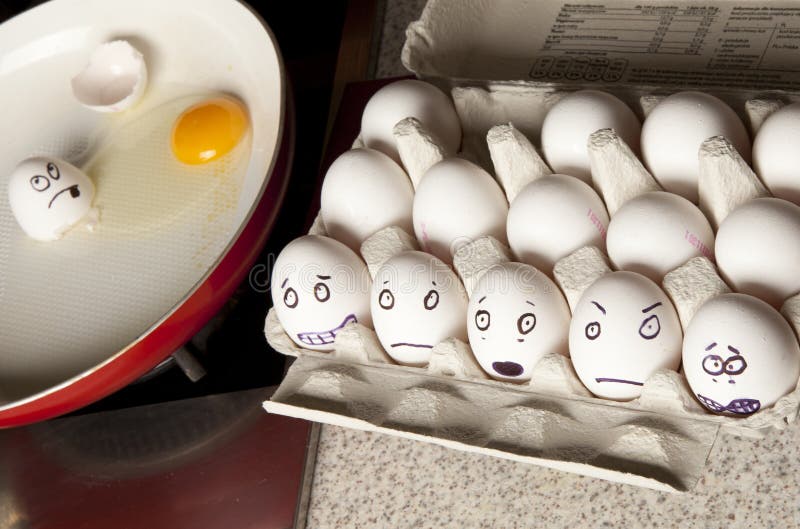 Terrified eggs stock image. Image of terrified, boil - 22402595