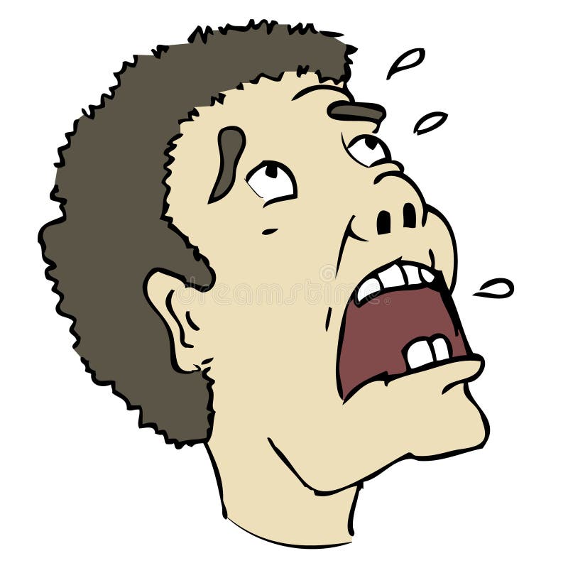 Sweating Cartoon Face