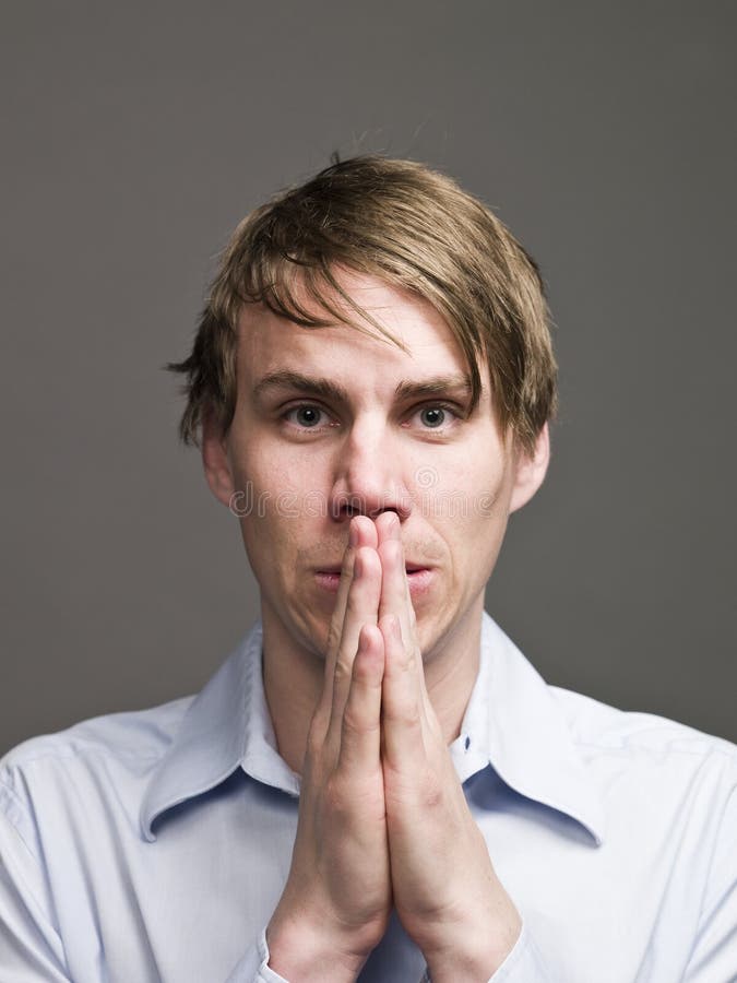 Terrified man stock image. Image of people, looking, expression - 9649317