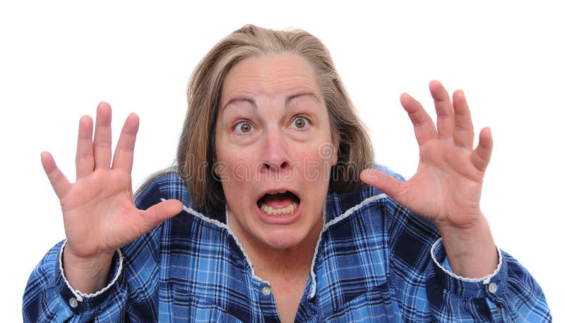Terrified woman stock photo. Image of freeze, crazy, scary - 13240960