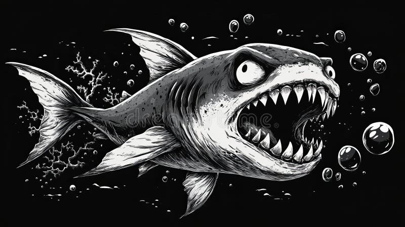 A Terrifying Aquatic Beast with Razor-sharp Teeth and Tentacles ...