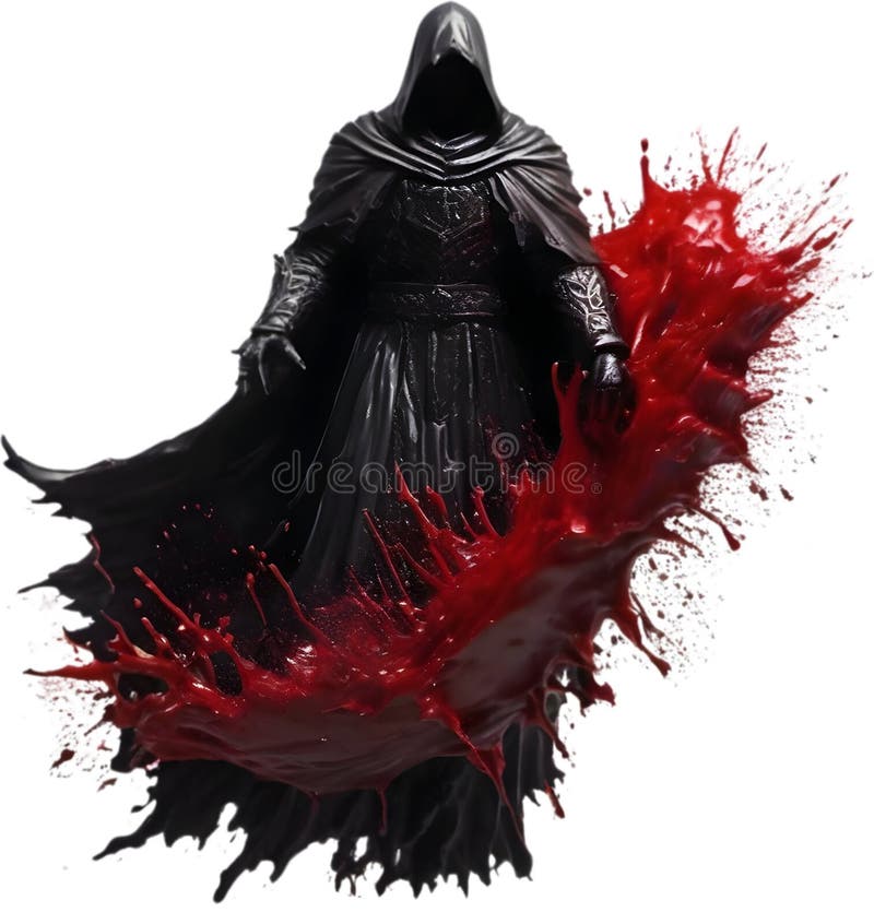 A Ghost King with Blood Splattered All Around. AI-Generated. Stock ...