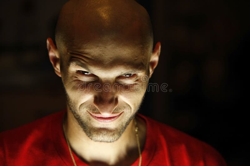 Terrifying Cold Bloded Male Stock Photo - Image of face, blooded: 5768328