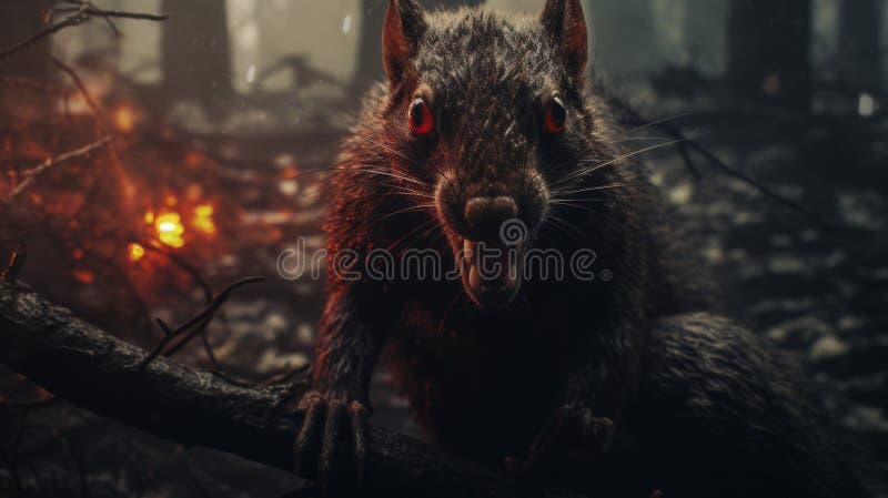 Terrifying Demonic Squirrel: a Dark Forest Encounter in Octane Render ...