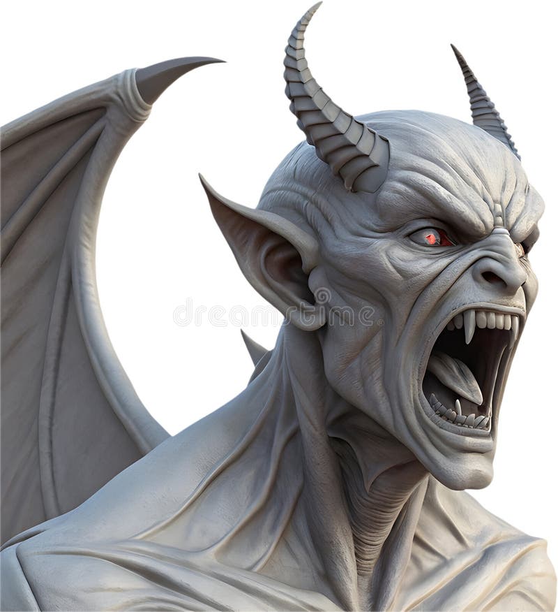 Terrifying Devil with Glowing Eyes, Sharp Horns, and a Sinister ...