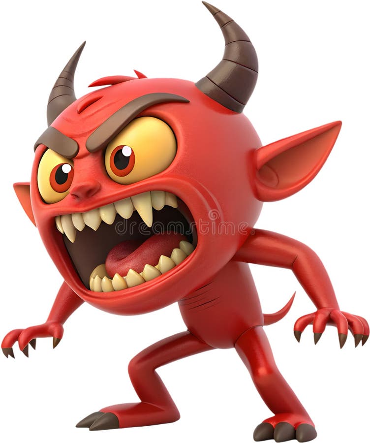 Terrifying Devil with Glowing Eyes, Sharp Horns, and a Sinister ...