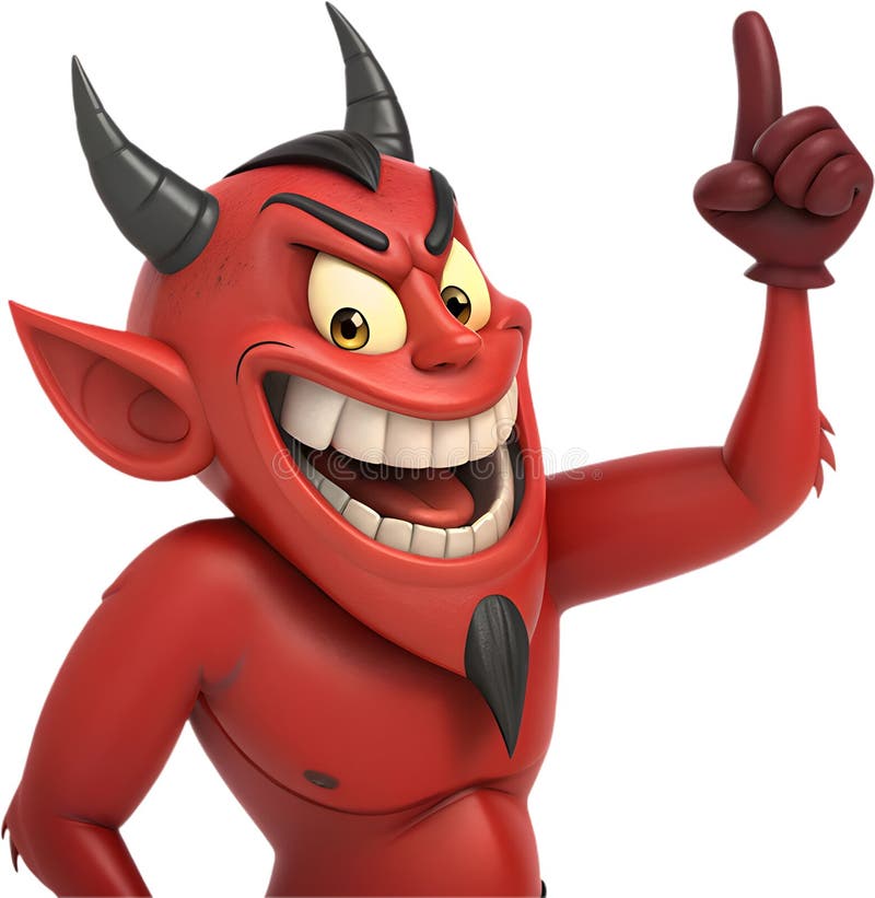 Terrifying Devil with Glowing Eyes, Sharp Horns, and a Sinister ...