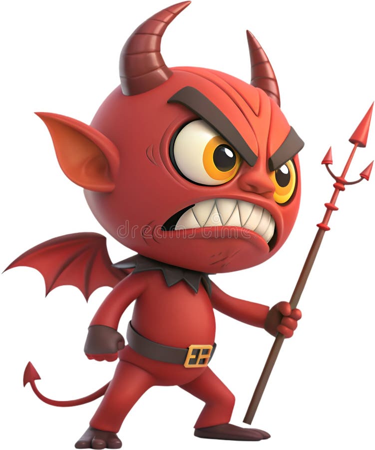 Terrifying Devil with Glowing Eyes, Sharp Horns, and a Sinister ...
