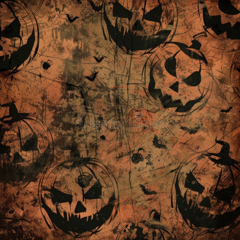 Terrifying Halloween Texture Background Stock Illustration ...