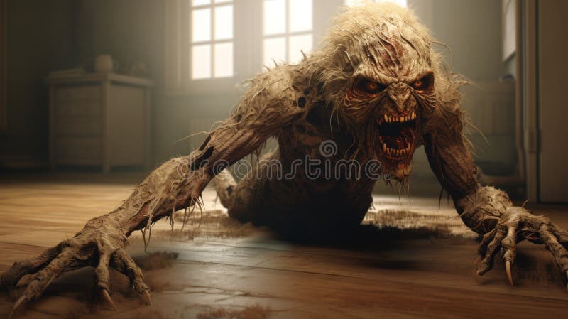 Terrifying Horror Creature Strikes in Unreal Engine Render Stock ...