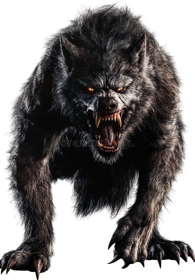 Werewolf Monster Isolated on White Background Stock Image ...