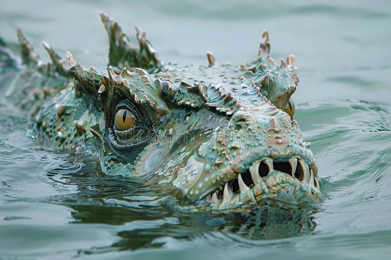 Terrifying Scary Sea Monster in Dark Depths of Deep Ocean Stock ...