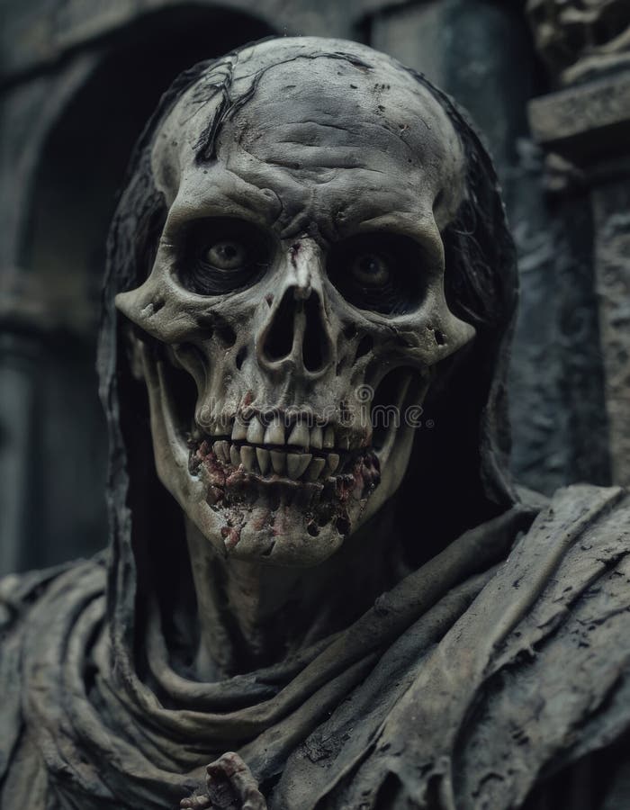 Terrifying Skull in Gothic Setting Stock Photo - Image of halloween ...