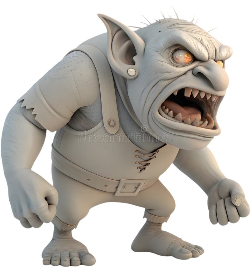 A Terrifying Troll with Monstrous Features and Fierce, Menacing ...