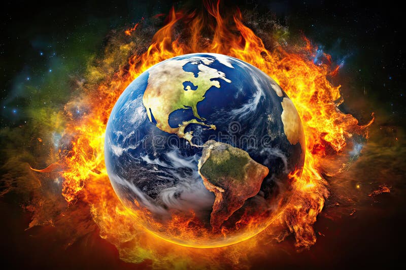 A Terrifying Vision of a Burning Earth AI Art Depicts the Devastating ...