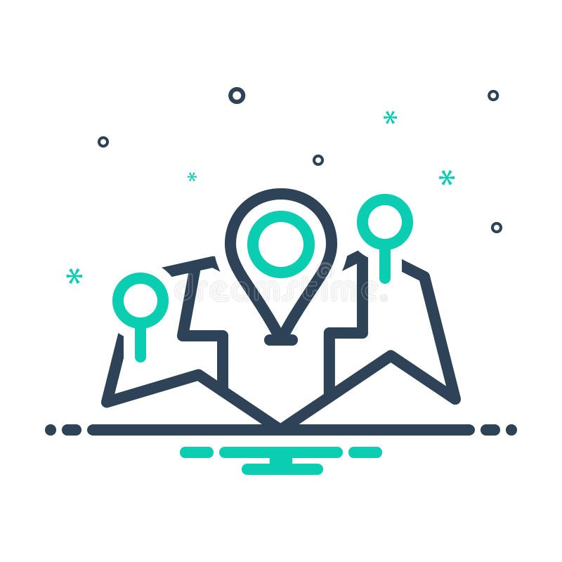 Mix Icon for Territories, Area and Region Stock Illustration ...