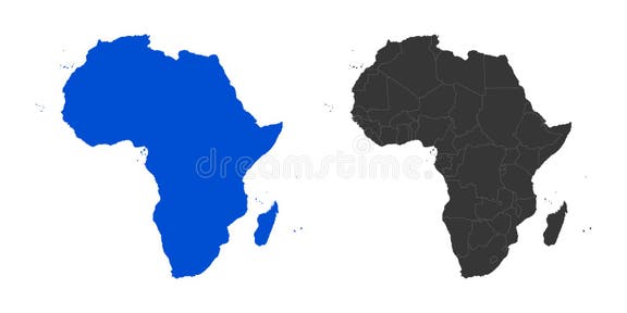 Territory of Africa with Separate Countries Stock Illustration ...