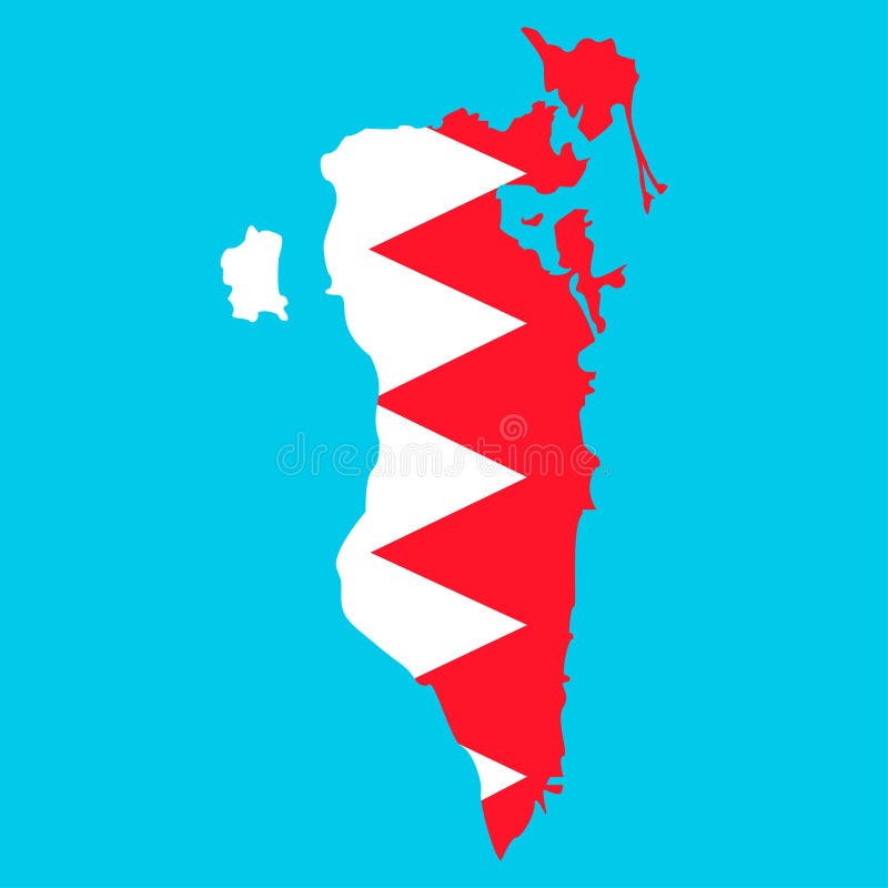 Bahrain Blue Low Poly Map with Capital Manama Stock Vector ...