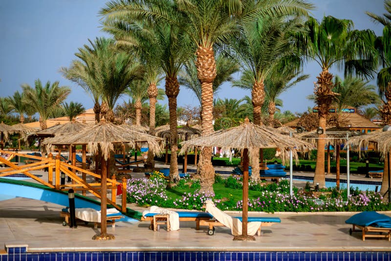 The Territory of the Beautiful Hotel in Hurghada, Egypt Stock Image ...