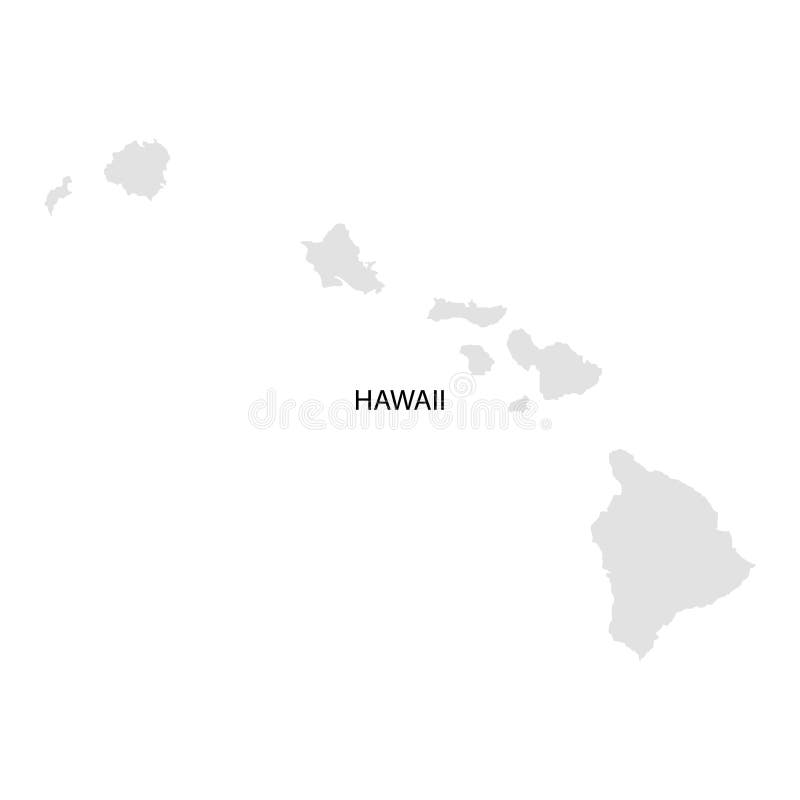 Hawaii Map on White Background. Hawaiian Map Sign. Hawaii State Map ...