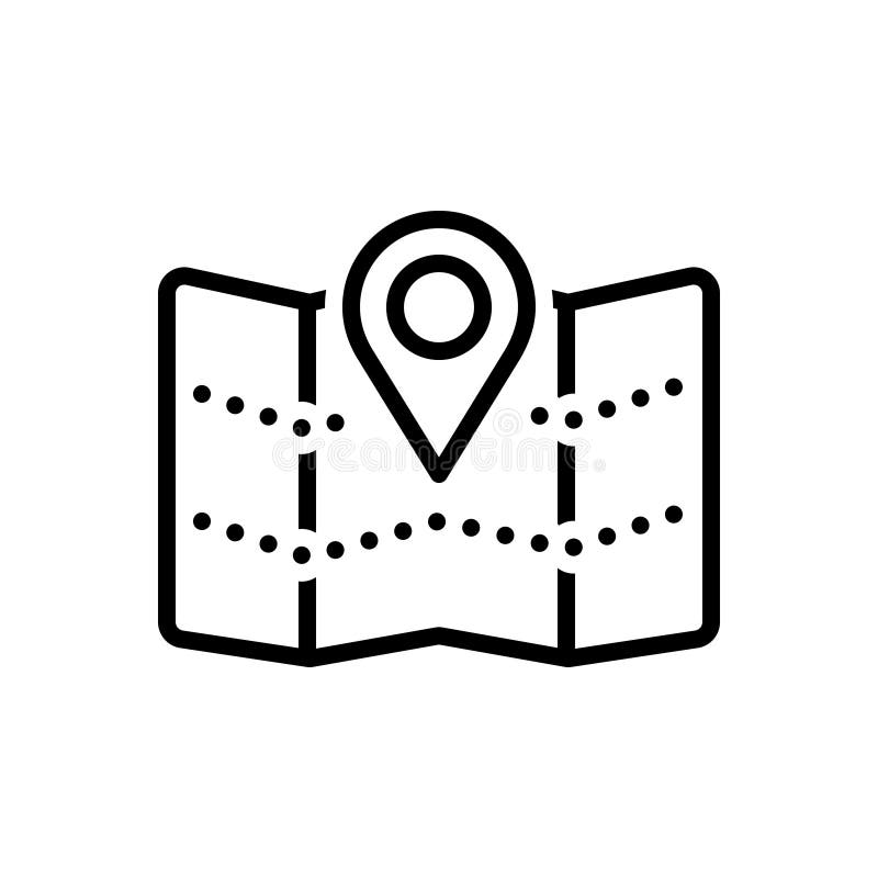 Black Line Icon for Territory, Area of Land and Jurisdiction Stock ...