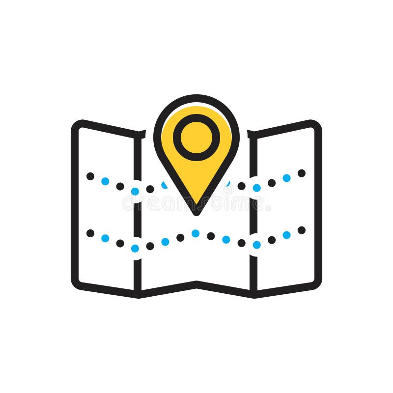 Multi Color Icon for Territory, Area of Land and Jurisdiction Stock ...