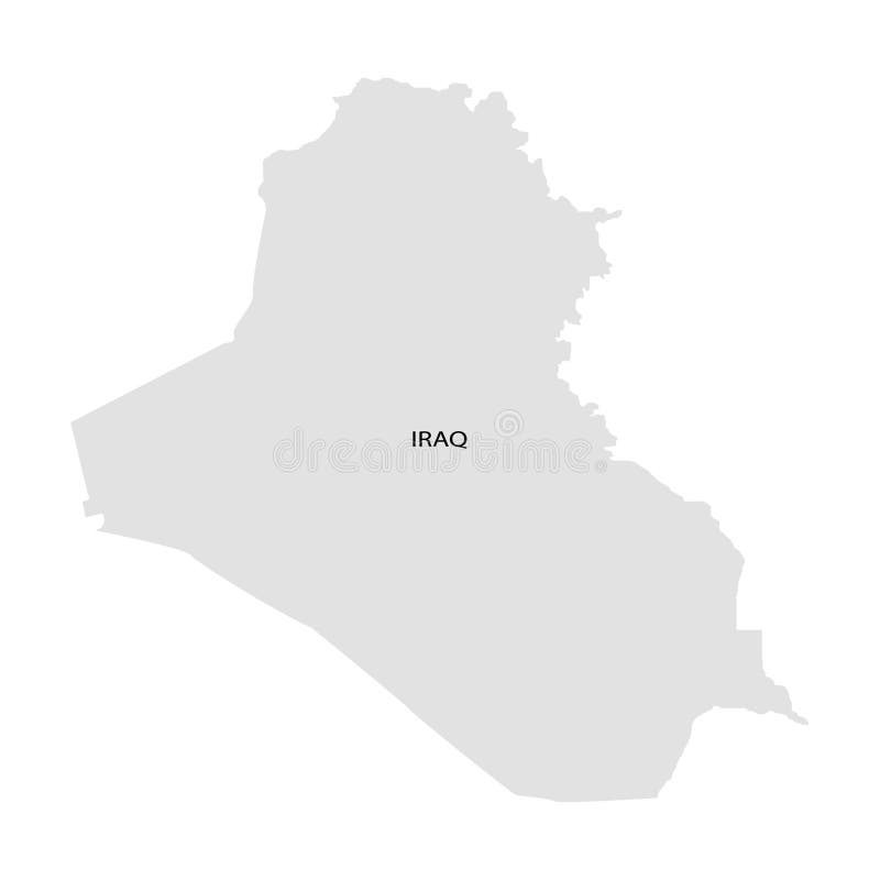 Iraq Map White Color Map stock vector. Illustration of euphrates ...