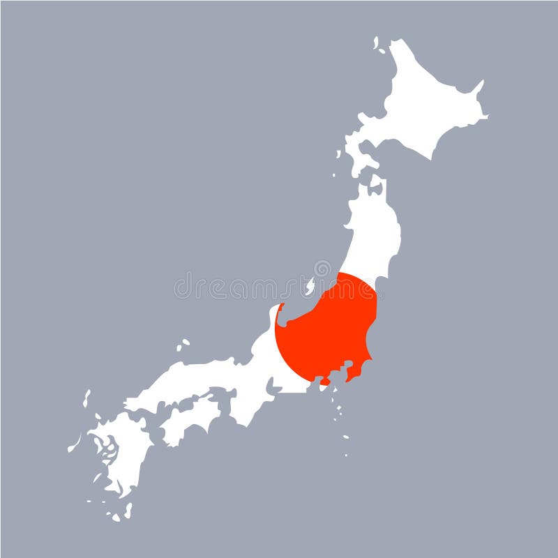 Territory of Japan on a Grey Background Stock Vector - Illustration of ...